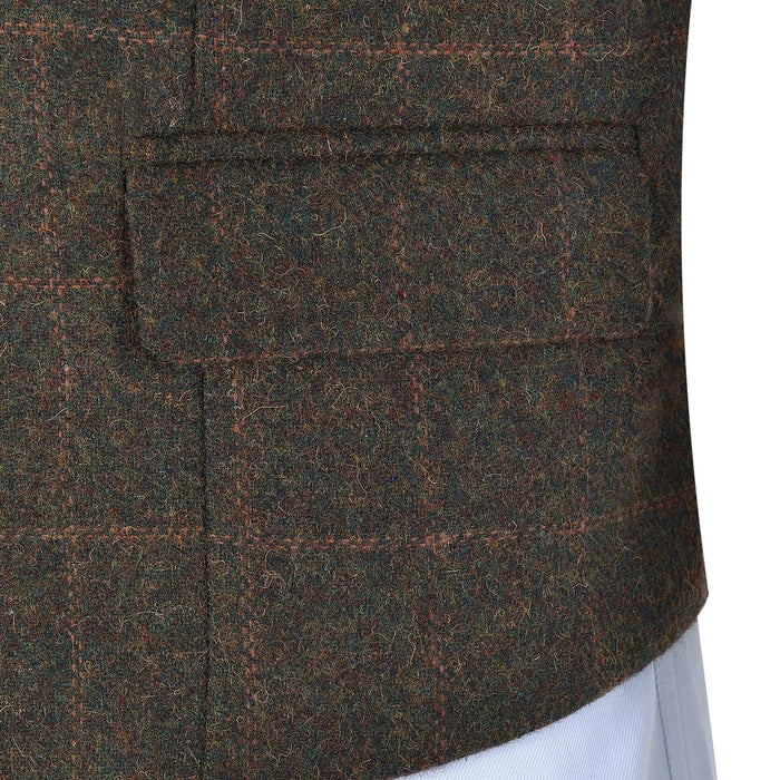 Ceehuteey Men's Formal Notch Lapel Suit Vest Tweed Waistcoat