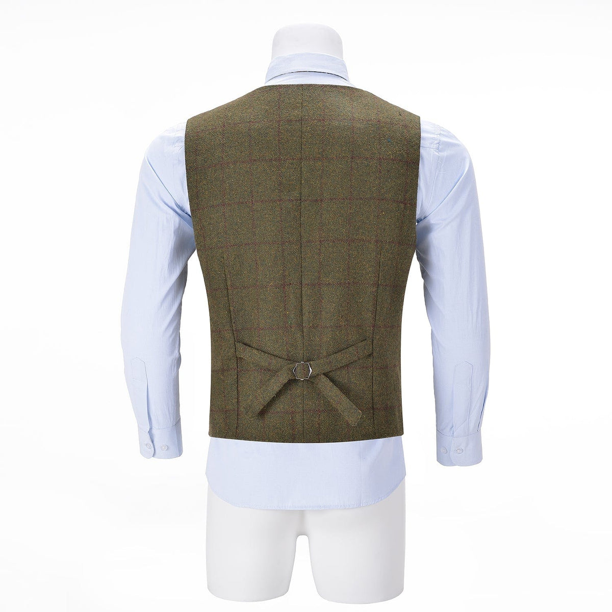 Ceehuteey Men's Formal Notch Lapel Suit Vest Tweed Waistcoat