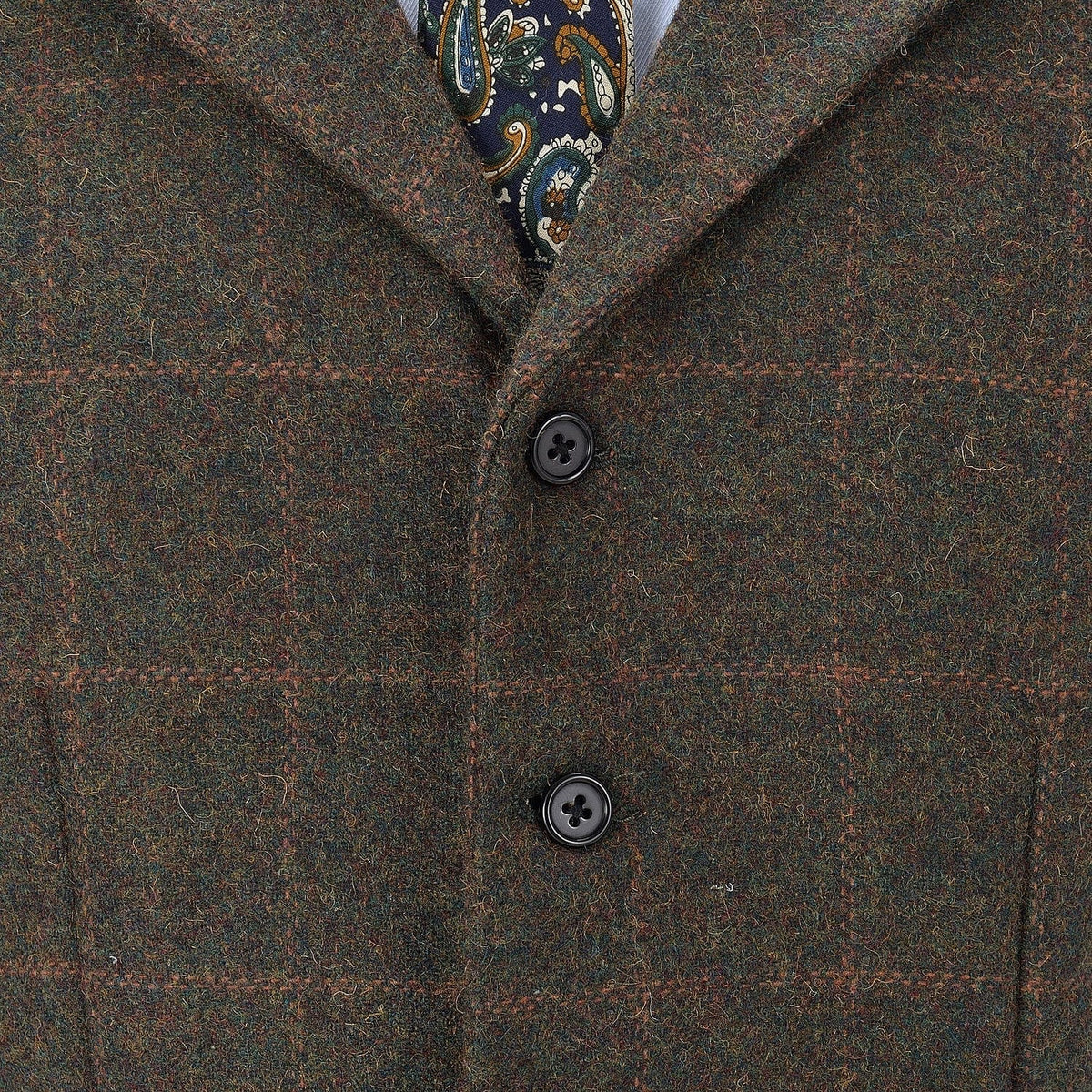 Ceehuteey Men's Formal Notch Lapel Suit Vest Tweed Waistcoat