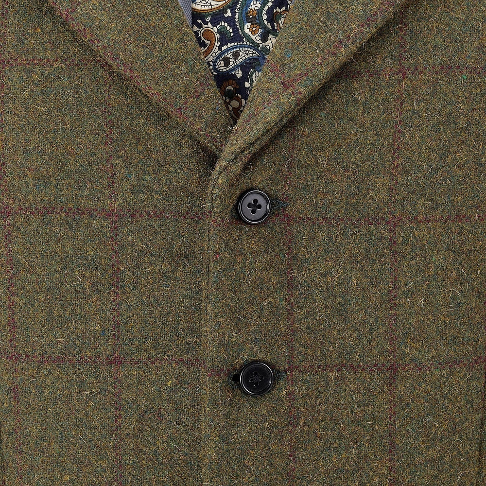 Ceehuteey Men's Formal Notch Lapel Suit Vest Tweed Waistcoat