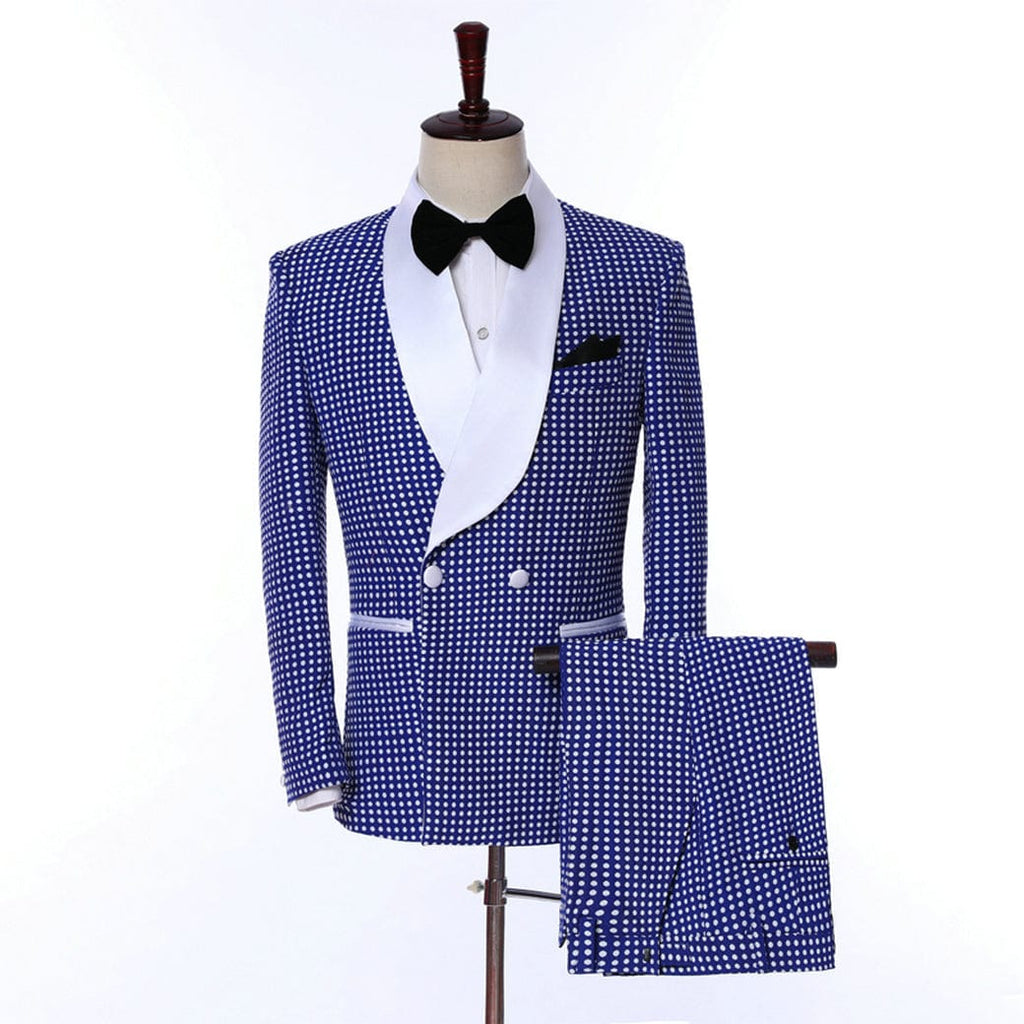 Mens Formal Suits Slim Fit, Shawl Lapel 2 Piece Suits for Wedding ...