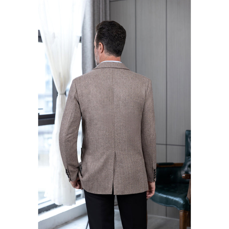 Mens winter Tweed Herringbone Suits Formal Regular Fit Blazer